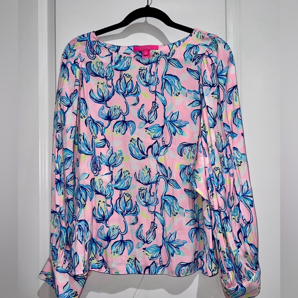 Lilly Pulitzer | Tops | Lilly Pulitzer Maisel Top Sweet Pea Pink ...